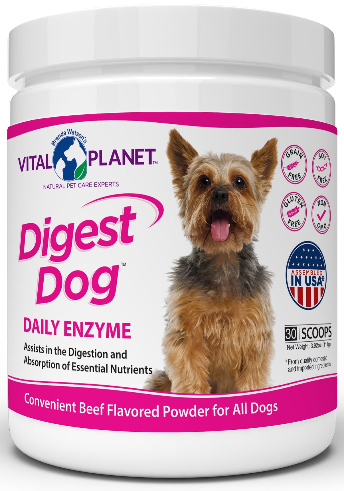 Digest Dog - Enzyme Powder Blend for Dogs - Vital Planet – Vital Planet ...