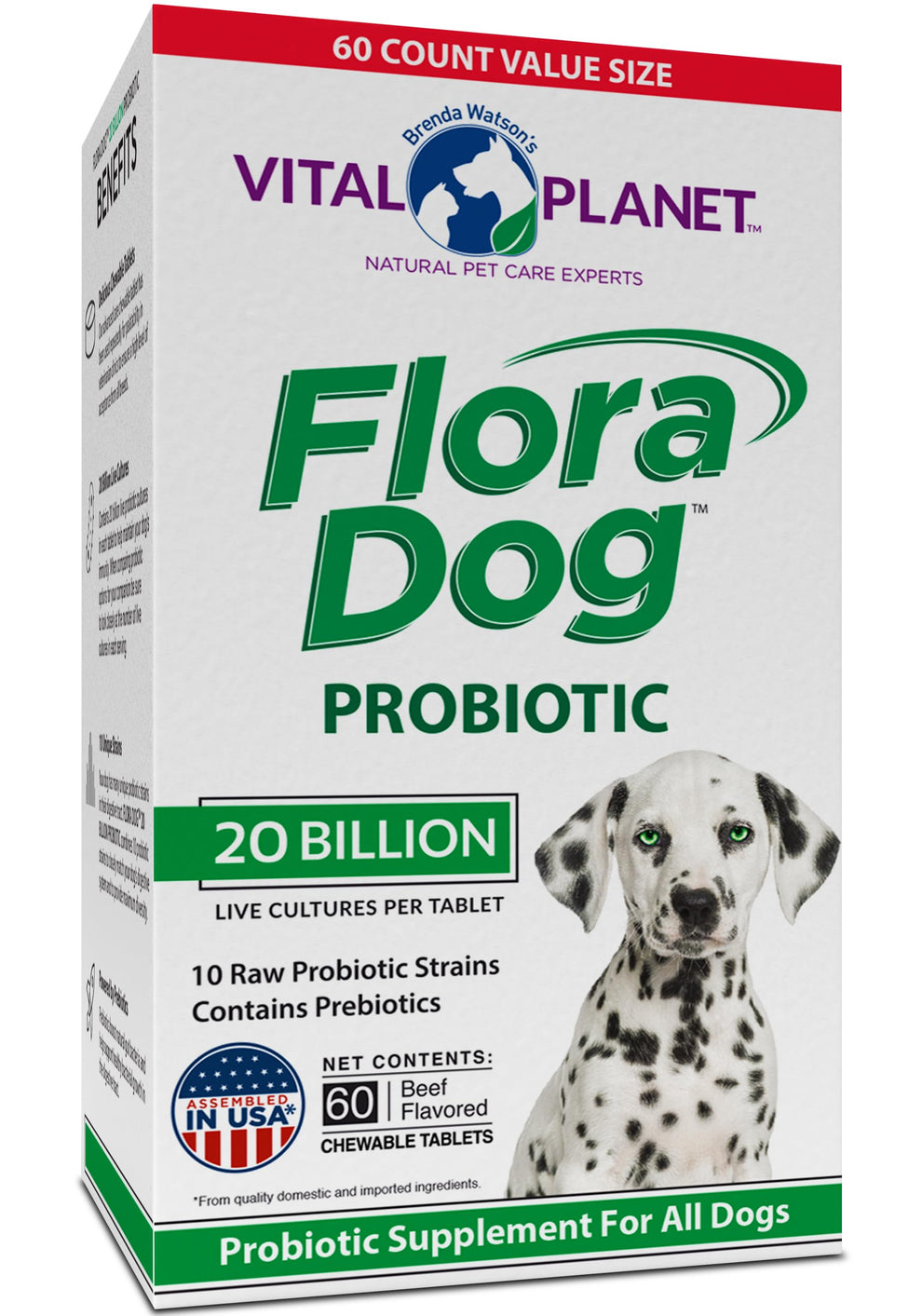 Flora Dog Probiotic Chewable Tablets 60ct - Vital Planet – Vital Planet ...